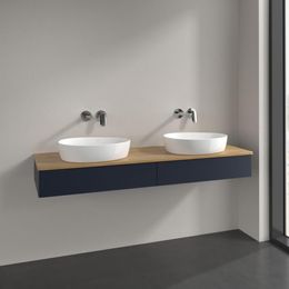 Villeroy & Boch Villeroy und Boch Antao Waschtisch-Unterschrank K17111HG 160x19x50cm, Waschbeckenplattenfarbe honey oak, midnight blue matt lacquer