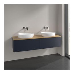 Villeroy & Boch Villeroy und Boch Antao Waschtisch-Unterschrank K39011HG 160x36x50cm, Waschbeckenplattenfarbe honey oak, midnight blue matt lacquer