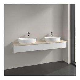 Villeroy & Boch Villeroy und Boch Antao Waschtisch-Unterschrank K17153GF 160x19x50cm, Hahnlochbohrung, Waschbeckenplattenfarbe botticino, glossy white lacquer