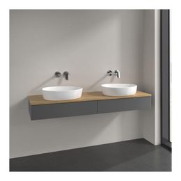 Villeroy & Boch Villeroy und Boch Antao Waschtisch-Unterschrank K17011GK 160x19x50cm, Waschtischplattenfarbe honey oak, anthracite matt lacquer