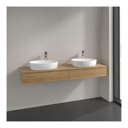 Villeroy & Boch Villeroy und Boch Antao Waschtisch-Unterschrank K17151HN 160x19x50cm, Hahnlochbohrung, Waschbeckenplattenfarbe honey oak, honey oak