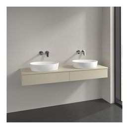Villeroy & Boch Villeroy und Boch Antao Waschtisch-Unterschrank L17010HJ 160x19x50cm, Waschbeckenplattenfarbe Lack, silk grey matt lacquer, Mit Beleuchtung