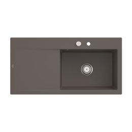 Villeroy & Boch Villeroy und Boch Subway Style 60 Subway Sp&uuml;le 336102TR Becken rechts, Ablaufgarnitur mit Excenterbet&auml;tigung, 1000 x 510 mm, Timber
