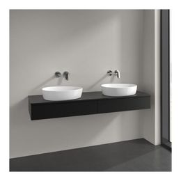 Villeroy & Boch Villeroy und Boch Antao Waschtisch-Unterschrank K17110PD 160x19x50cm, Waschbeckenplattenfarbe Lack, black matt lacquer