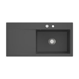 Villeroy & Boch Villeroy und Boch Subway Style 60 Sp&uuml;le 336102i4 rechts, mit Ablaufgarnitur, Excenterbet&auml;tigung, 1000 x 510 mm, graphit CeramicPlus