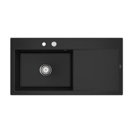 Villeroy & Boch Villeroy und Boch Subway Style 60 Einbausp&uuml;le 336202J0 Becken links, Ablaufgarnitur mit Excenterbet&auml;tigung, 1000 x 510 mm, Chromit