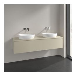 Villeroy & Boch Villeroy und Boch Antao Waschtisch-Unterschrank L39010HJ 160x36x50cm, Waschbeckenplattenfarbe Lack, silk grey matt lacquer, Mit Beleuchtung