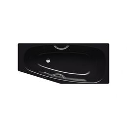 Kaldewei Mini star Badewanne links 224934010701 157x75/50cm, Vollantislip, schwarz