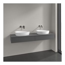 Villeroy & Boch Villeroy und Boch Antao Waschtisch-Unterschrank K17110GK 160x19x50cm, Waschbeckenplattenfarbe Lack, anthracite matt lacquer