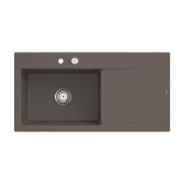 Villeroy & Boch Villeroy und Boch Subway Style 60 Einbausp&uuml;le 336202TR Becken links, Ablaufgarnitur mit Excenterbet&auml;tigung, 1000 x 510 mm, Timber