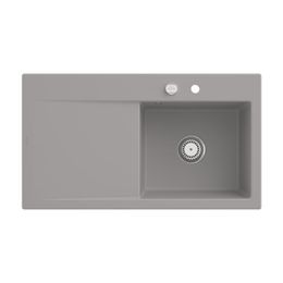 Villeroy & Boch Villeroy und Boch Subway Style 50 Einbausp&uuml;le 335102KD rechts, mit Ablaufgarnitur, Excenterbet&auml;tigung, 900 x 510 mm, fossil CeramicPlus