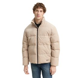 Herren Steppjacke, beige, Gr. XL, Tom Tailor Denim, Strukturmuster, unifarben, Web, Obermaterial: 90% Polyester, 10% Polyamid. Futter: 100%