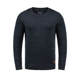 Blend Herren Strickfleece-Pullover "Strickpullover BHLars", blau, Gr. XXL, Obermaterial: 50% Baumwolle CO. 50% Polyester PES., Pullover