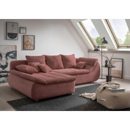 Ecksofa Inosign, B:270cm H:90cm T:170cm, rot, Microfaser PRIMABELLE (100% Polyester) / Struktur (82% Polyester, 9% Viscose, 7% Baumwolle, 2%