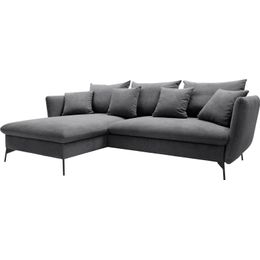 Ecksofa OTTO HOME, B:258cm H:91cm, schwarz, 100% Polyester;PU-Schaum und Nosag-Federung.;Federung Ottoman : 12 x Feder Type B 1650mm;Ferderung 2