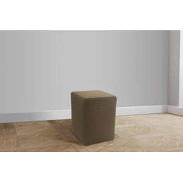 Polsterhocker DOMO collection, B:38cm H:47cm T:38cm, braun, 100% Polyester, Hocker, "700012 B/T/H: 38/38/47 cm", in 2 Wochen lieferbar, in vielen