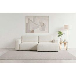 Schlafsofa Home Affaire, B:250cm H:82cm T:143cmnatur, 94% Polyester, 6% Nylon, Sofas, "Noord Schlafecksofa, Breite 250 cm", Cord, Struktur, Webstoff,