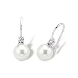 Amor Damen Paar Ohrhaken "2017175", Perlen Silber 925 (Sterlingsilber), bunt, Perlen, Silber 925 (Sterlingsilber), Ohrringe, mit Zirkonia (synth.) -