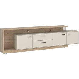 Lowboard Inosign, B:236,4cm H:66cm T:39,9cm, transparent, Spanplatte, Wohnzimmer, Sideboards, "MEOLO", Breite ca.236,4