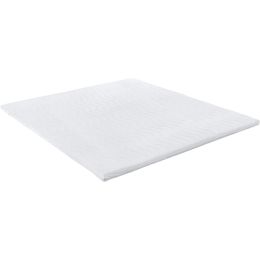 Topper, B:180cm H:8cm L:200cm, wei&szlig;, SET ONE BY Musterring, Viscoschaum, Topper, Kaltschaumf&uuml;llung, Breite 180 x L&auml;nge 200 cm, Bezug waschbar