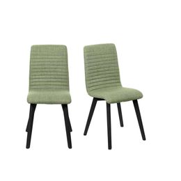 4-Fu&szlig;stuhl Home Affaire, B:49,5cm H:90,5cm T:58cm, gr&uuml;n, Massivholz, Polyester, Sperrholz, St&uuml;hle, "Arosa Esszimmerstuhl, Polsterstuhl, K&uuml;chenstuhl,