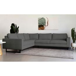 Ecksofa Home Affaire, B:290cm H:85cm T:250cm, schwarz, 90% Polyester, 10% Nylon, Wohnzimmer, Sofas, "Pinto, XXL, 250/290 cm, langer Schenkel,