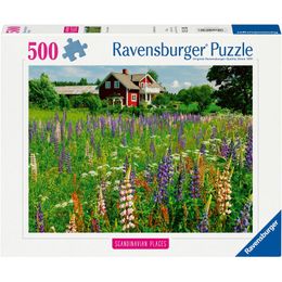 Ravensburger Kinder Puzzle "Scandinavian Places, Bauernhof in Schweden", bunt, B:49cm H:36cm, Puzzles, Made in Germany