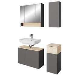 Badm&ouml;bel-Set SAPHIR, grau, Kastenm&ouml;bel-Sets, "Quickset 394"