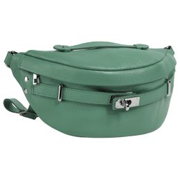 Samantha Look Damen G&uuml;rteltasche, gr&uuml;n, Leder, clean, Taschen, echt Leder, Made in Italy