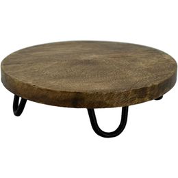 NOOR LIVING Servierplatte "Deko-Servierbrett", Ø 30cm, braun, Servierplatten, aus exclusivem Mango-Holz