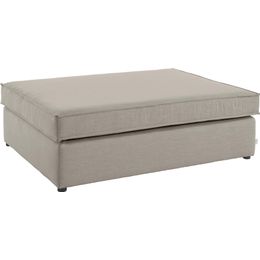 Polsterhocker OTTO HOME, B:130cm H:75cm, beige, Baumwollmix (60% Baumwolle/40% Leinen);Struktur fein (100% Polyester);Samtoptik (100%