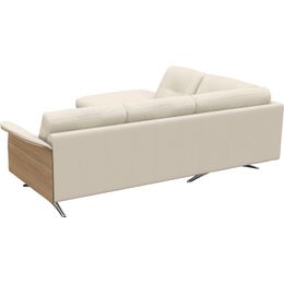 Ecksofa FLEXLUX, B:236cm H:81cm T:224cm, wei&szlig;, 100% Echteder, Wohnzimmer, Sofas, "Glow, super bequem durch hochwertigem Sitzaufbau mit Federkern,