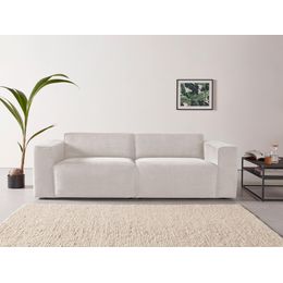 3-Sitzer Home Affaire, B:232cm H:71cm T:96cm, beige, 100% Polyester, Sofas, "Noord mit Kedernaht, Breite 232 cm", Cord, Struktur, Webstoff, mit