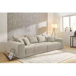 Jockenhöfer Big-Sofa, B:306cm H:83cm T:134cm, grau, JOCKENHÖFER GRUPPE, Cord: 100% Polyester, Sofas, "Moldau XXL, B: 306 cm", Mega-Sofa, mit Federkern & 4