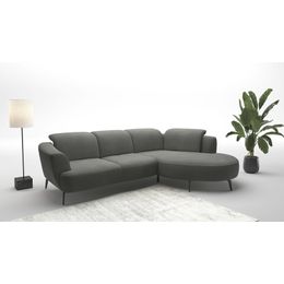 Sit & More Ecksofa SIT & MORE, B:309cm H:87cm T:199cm, braun, 95% Polyester, 5% Polyamid, Wohnzimmer, Sofas, "Zoe", ink.Sitztiefenverstellung, wahlweise mit