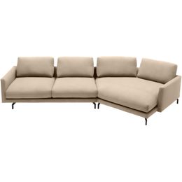 Wohnlandschaft, B:353cm H:91cm T:175cm, beige, CREATION BY ROLF BENZ, Sofas, "CR.414 mit Kuschelecke für Wohlfühlkomfort", Wahlweise aus Leder oder