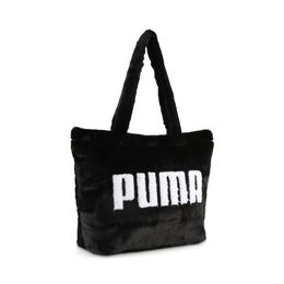 Puma Kinder Shopper "UP Faux Fur 17 l Shopper Mädchen und Damen", schwarz, Polyester, Taschen