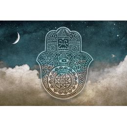 Fototapete "Atelier 47 Hamsa 2", B/L: 4mm x 2,7mm, blau, ARCHITECTS PAPER, Tapeten, Vlies, Wand, Schräge, Decke