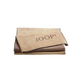 JOOP! Wohndecke JOOP, B:150cm, braun, Obermaterial: 58% Baumwolle CO. 35% Polyacryl PAN. 7% Polyester PES., Wohndecken, "Wohndecken 1er Pack"