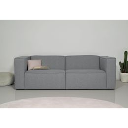 3-Sitzer OTTO HOME, B:228cm H:73cm T:93cm, grau, 100% PES, Sofas, "Dalby", extra tiefe Sitzfl&auml;che, mit Kedernaht, angenehmer Sitzkomfort