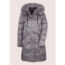 Madeleine Mode MADELEINE Damen Steppjacke "Wintermantel Kapuzenjacke mit Fancy-Stepp"graphit, Gr. 36, Obermaterial: 100% Polyamid PA., Jacken
