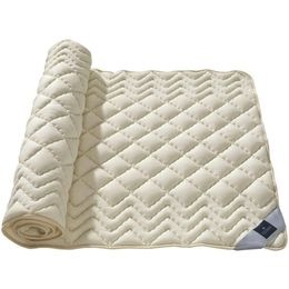 Matratzenauflage Billerbeck, B:200cm L:200cm, beige, Bezug (oben): 100% Baumwolle. Bezug (unten): 100% Baumwolle. F&uuml;llung: 100% Schurwolle,