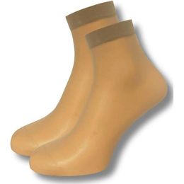 Janastyle Mädchen Feinsöckchen "Silk-Feeling Söckchen", beige, Elasthan, Polyamid, Socken, Universalgröße, angenehmes Tragegefühl, 20 DEN,
