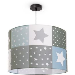 Paco Home Pendelleuchte "Cosmo 345", 1, Ø 45,5cm H: 27cm, schwarz, Kinderzimmer, Leuchten, Kinderlampe Deckenlampe LED Kinderzimmer Lampe Sternen