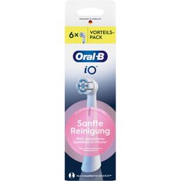Oral-B Herren Aufsteckbürsten "iO Sanfte Reinigung", 6 Stk., weiß, Zahnbürstenköpfe, fortschrittliche Plaque-Entfernung, für empfindliches Zahnfleisch