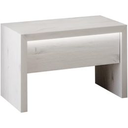 Nachtkonsole Home Affaire, T:41cm, wei&szlig;, Sideboards, "Moivre", inkl. LED-Beleuchtung