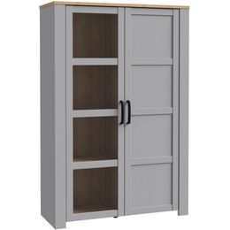 Highboard FORTE, B:106,4cm H:160,6cm T:42cm, grau, Wohnzimmer, Sideboards, "Bohol", Breite 106 cm