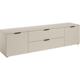 HBZ-MEBLE Lowboard HBZ, B:180cm H:47cm T:40cm, beige, Holzwerkstoff, Wohnzimmer, Sideboards, "Linz TV-Unterschrank, BxHxT 180x47x40cm", Breite 180cm,Lip-Griff,