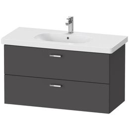 Duravit XBase Waschtisch-Unterschrank XB619304949 100x56x45,8cm, graphit matt, 2 Schubk&auml;sten