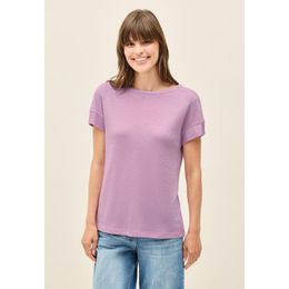 Cecil Damen T-Shirt, rosa, Gr. XXL, gl&auml;nzend, Stoff, 82% Viskose, 10% metallisierte Fasern, 8% Polyamid, Shirts, mit U-Boot-Ausschnitt